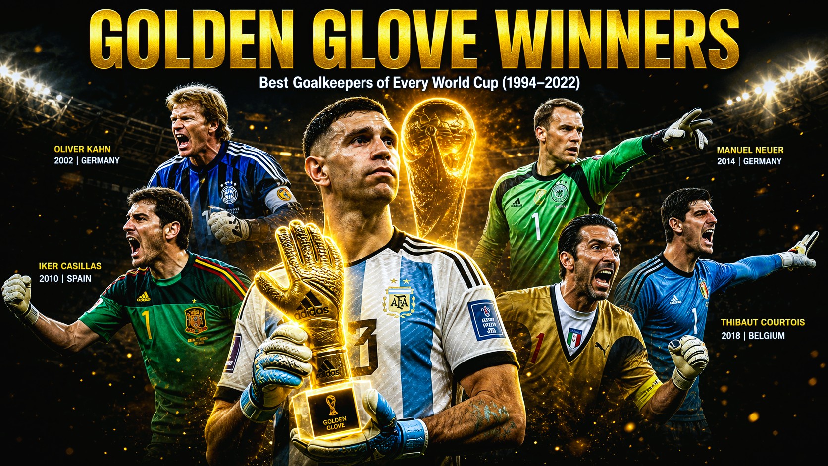 FIFA World Cup Golden Glove Winners List (1994–2022)
