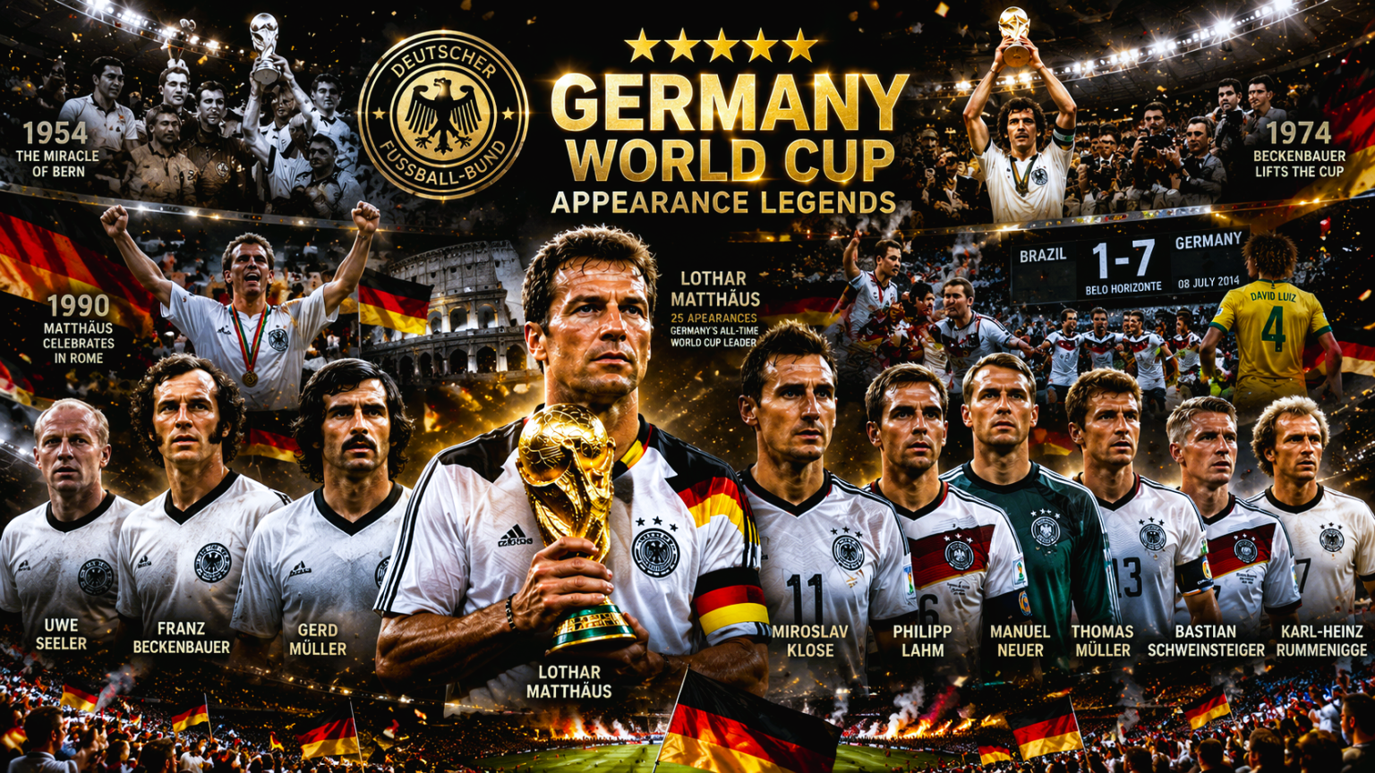 Germany’s All-Time World Cup Appearance Leaders (1930–2026)