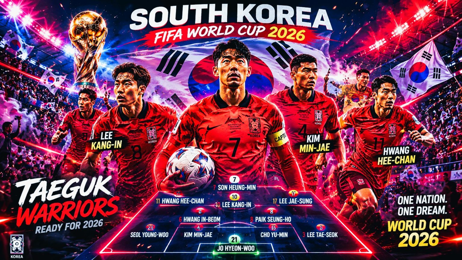 South Korea Best XI World Cup 2026: Squad, Tactics, and Key Players
